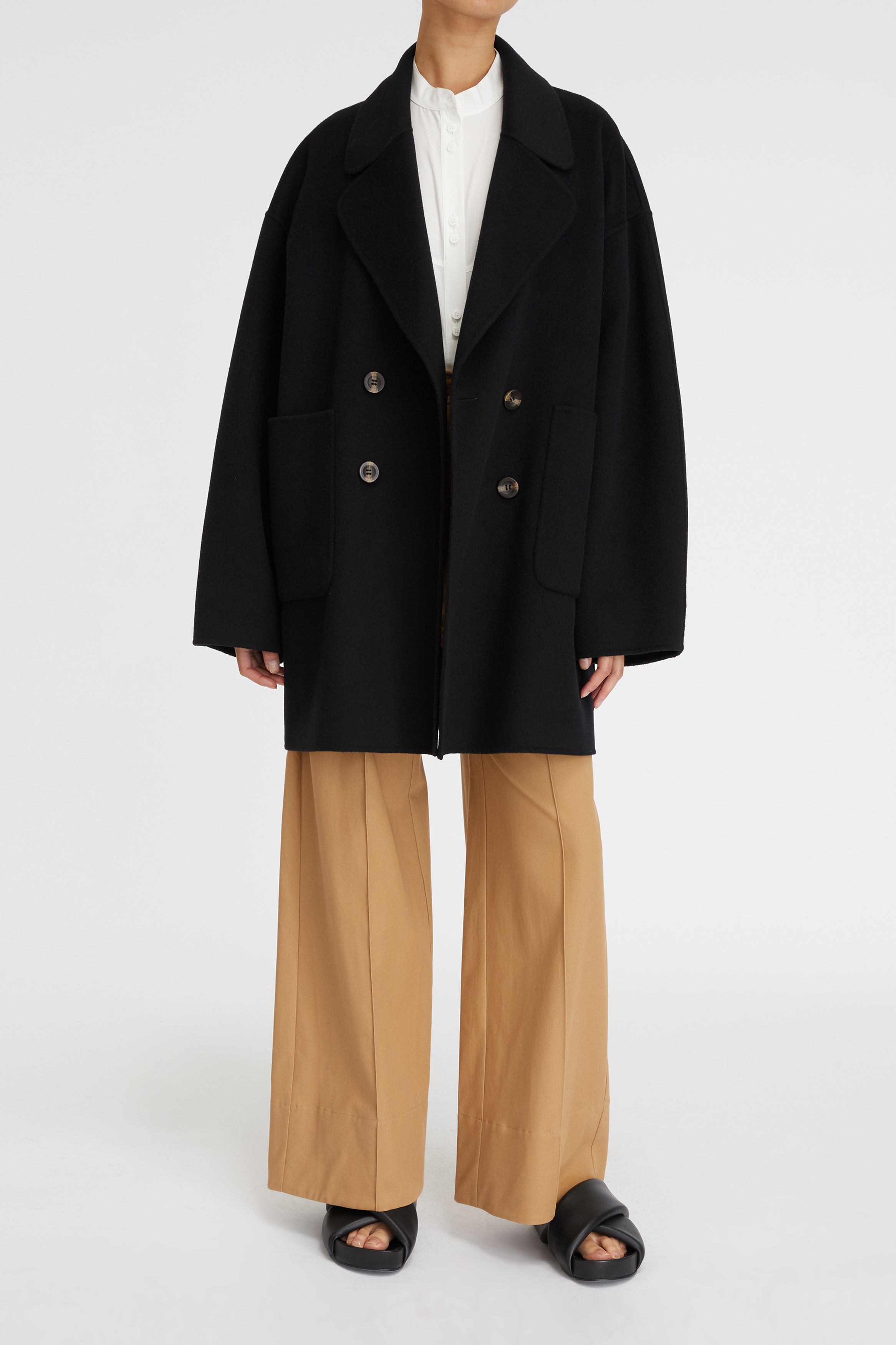 Shop the Florentine Cashmere Pea Coat by Lee Mathews – Lee Mathews